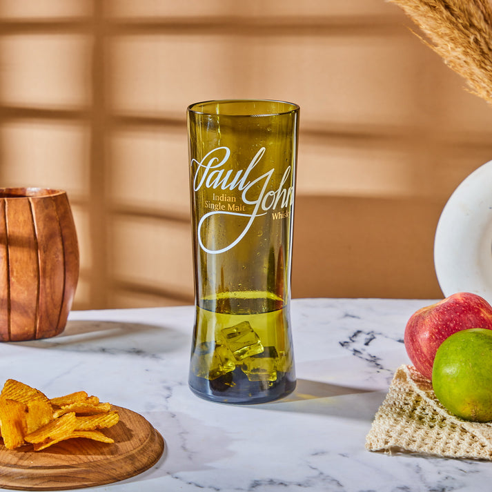 Paul John Brown Long Glass – Rustic, Eco-Friendly Style – TheBottleArt